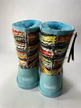 Lamo | Shoes | Lamo Youth Juarez Kids Boot Aqua Blue Multicolor Knit ...